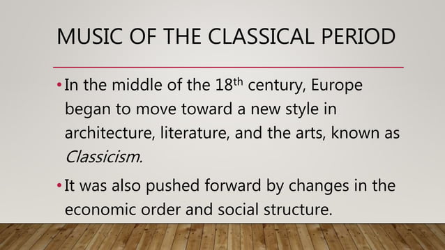 Music of the classical period | PPTX