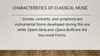 Music of the classical period | PPTX