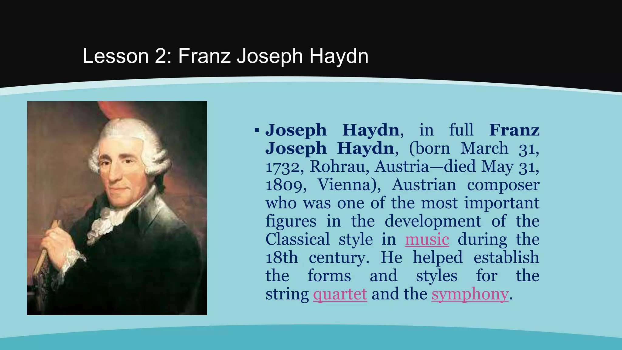 Music of the Classical Period (1750 –.pptx