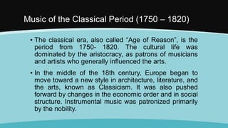 Music of the Classical Period (1750 –.pptx