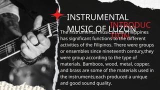 MUSIC OF THE LOWLANDS OF LUZON.powerpoint | PPTX