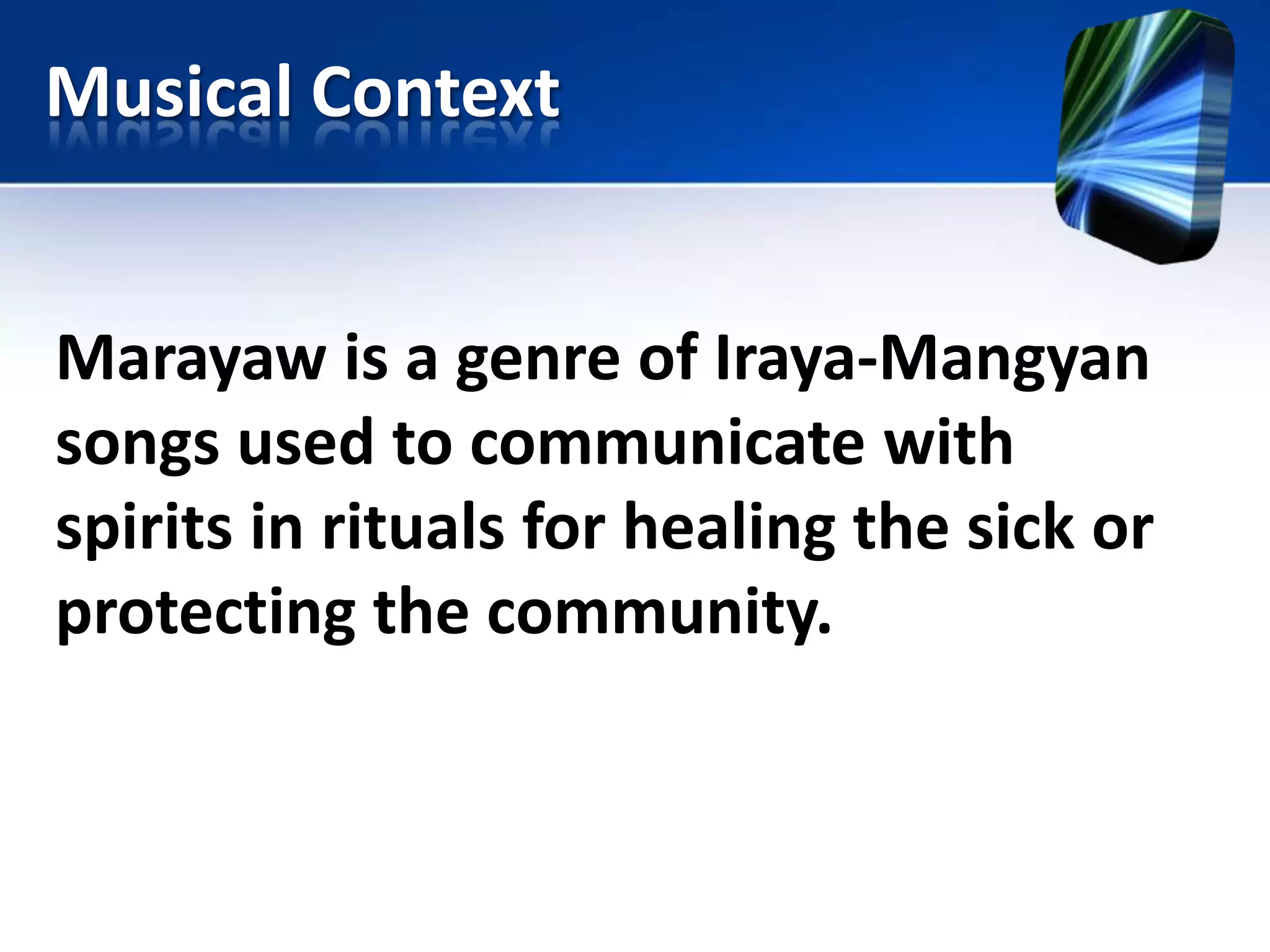 Music of the mangyan mindoro | PPTX