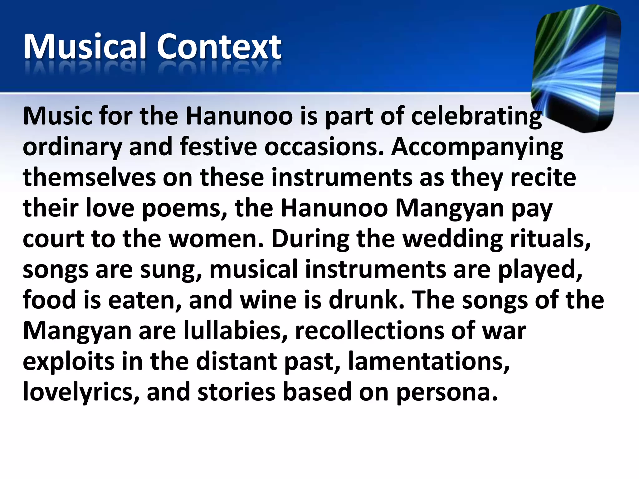 Music of the mangyan mindoro | PPTX