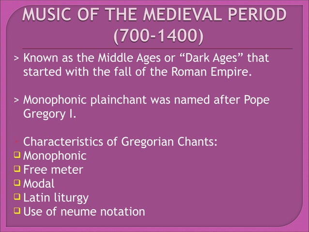 Music of the Medieval, Renaissance, Baroque music | PPT | Religious ...