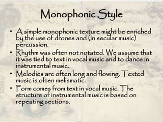 Music Of The Middle Ages | PPTX | Religious (Music and Audio) | Music