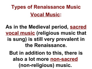 Music Of the Renaissance | PPT