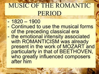 Romanticism Era Music