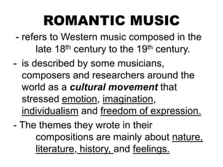 Music of the romantic period | PPTX