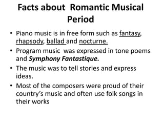 Music of the romantic period | PPTX
