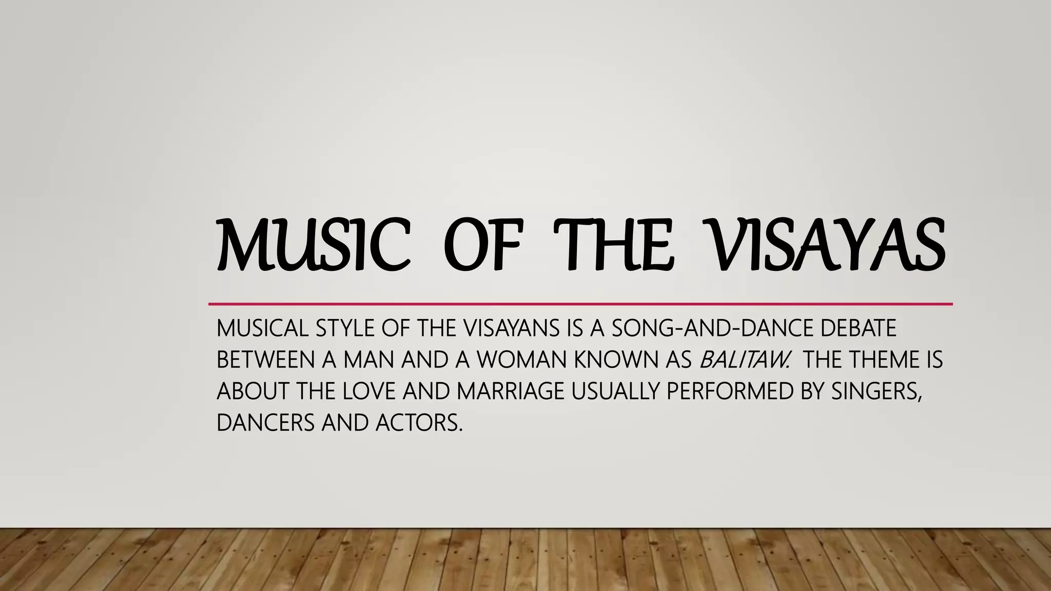 Music of the visayas | PPTX