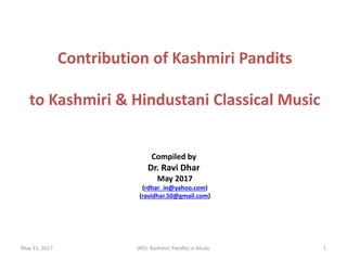 Music by Kashmiri Pandits | PPT