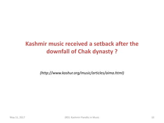 Music by Kashmiri Pandits | PPT