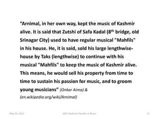 Music by Kashmiri Pandits | PPT