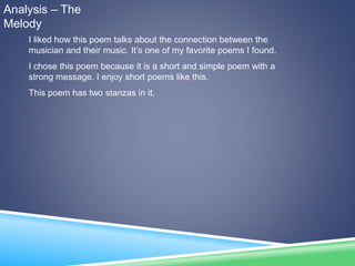 Music poetry project | PPT