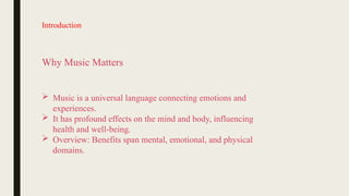 Music Influence on Mental and Physical Health | PPTX