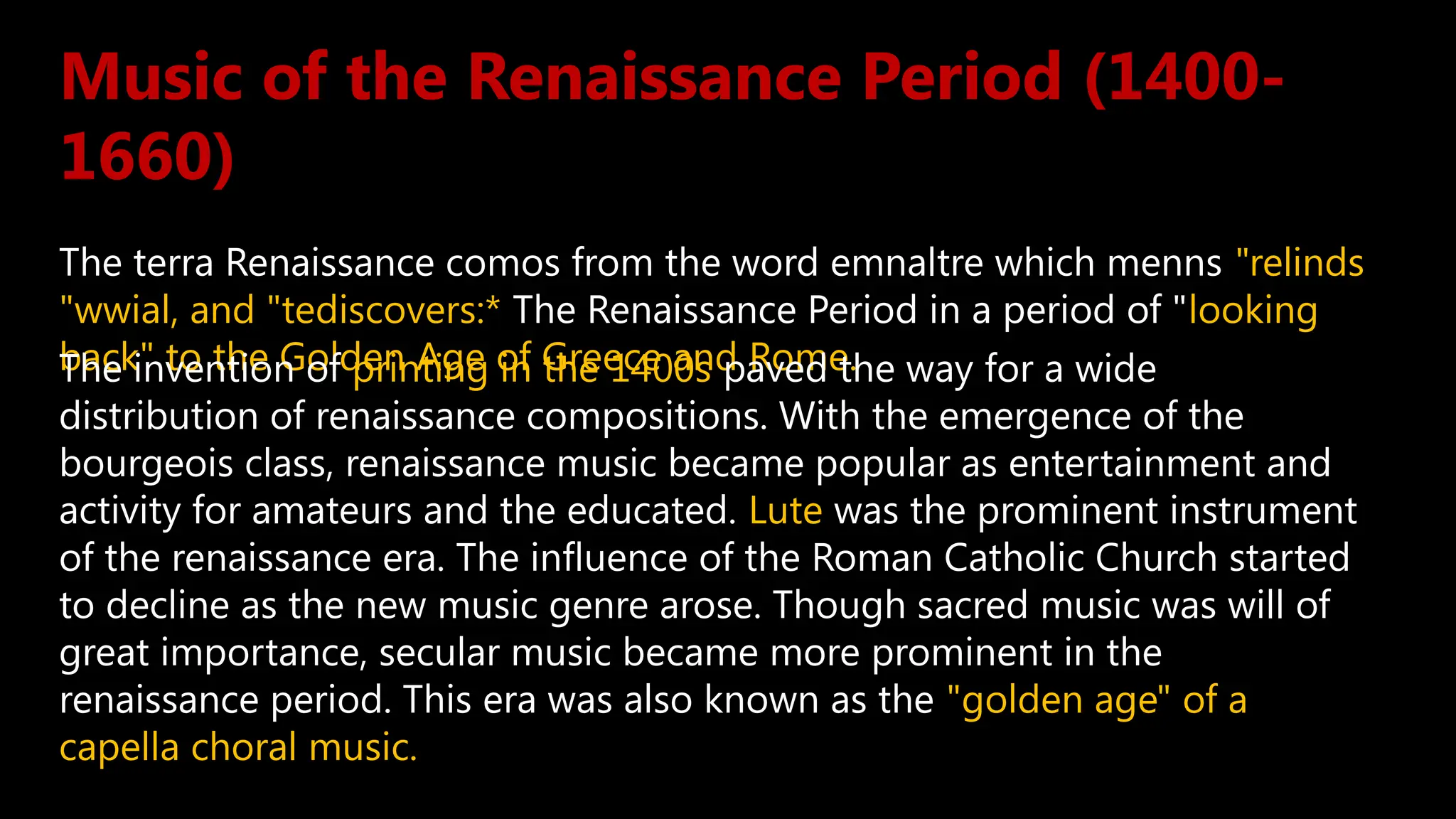 Musical Medieval, Renaissance and Baroque Periods | PPTX