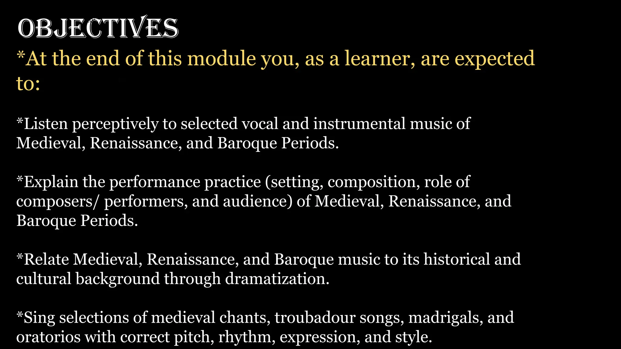 Musical Medieval, Renaissance and Baroque Periods | PPTX