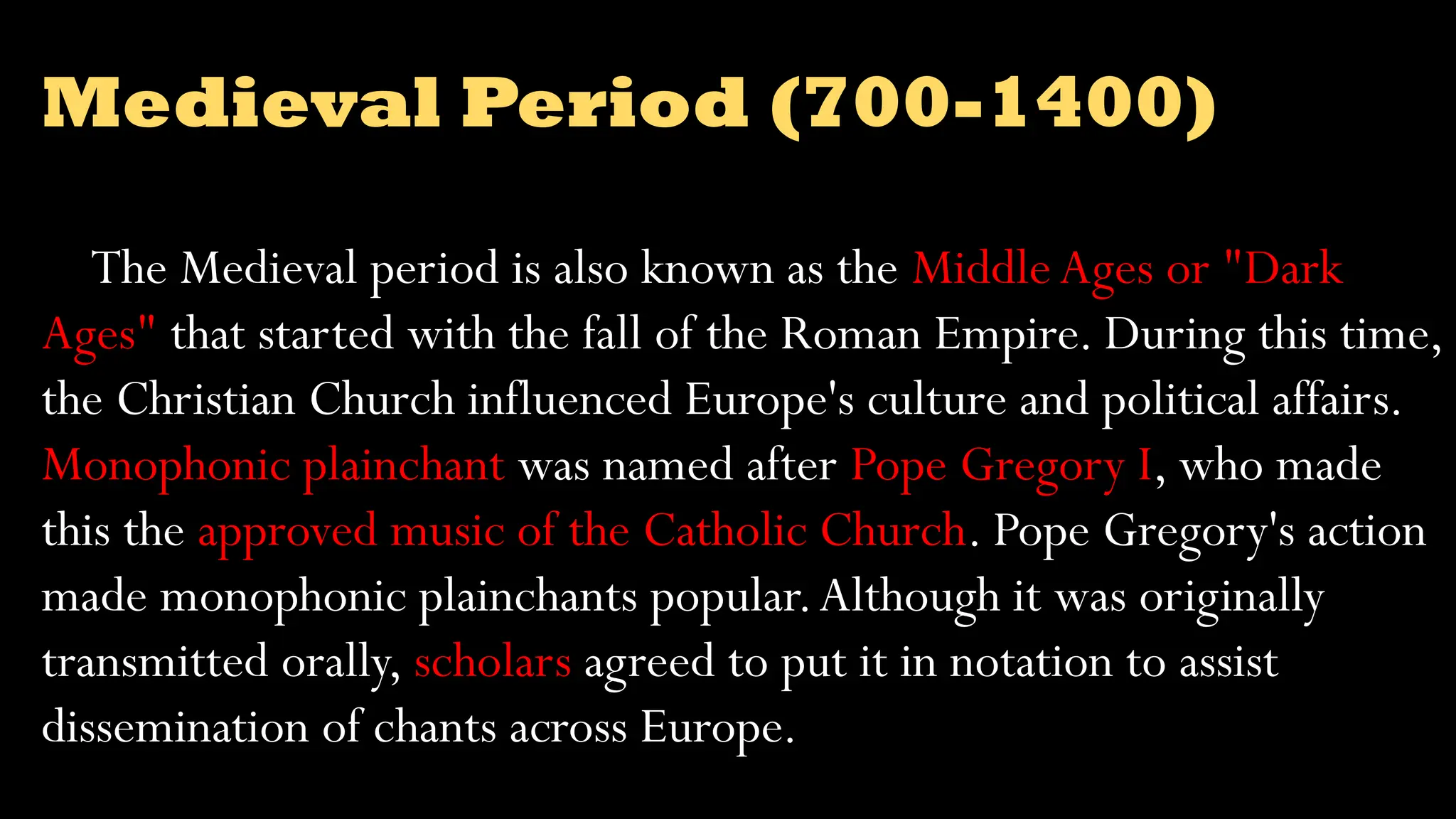 Musical Medieval, Renaissance and Baroque Periods | PPTX
