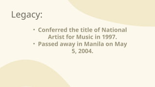 Jose Maceda's life and works. his contributions | PPTX