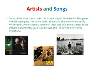 Brit Pop | PPTX | Music | Entertainment