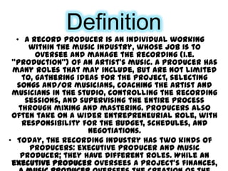 Music producers | PPTX