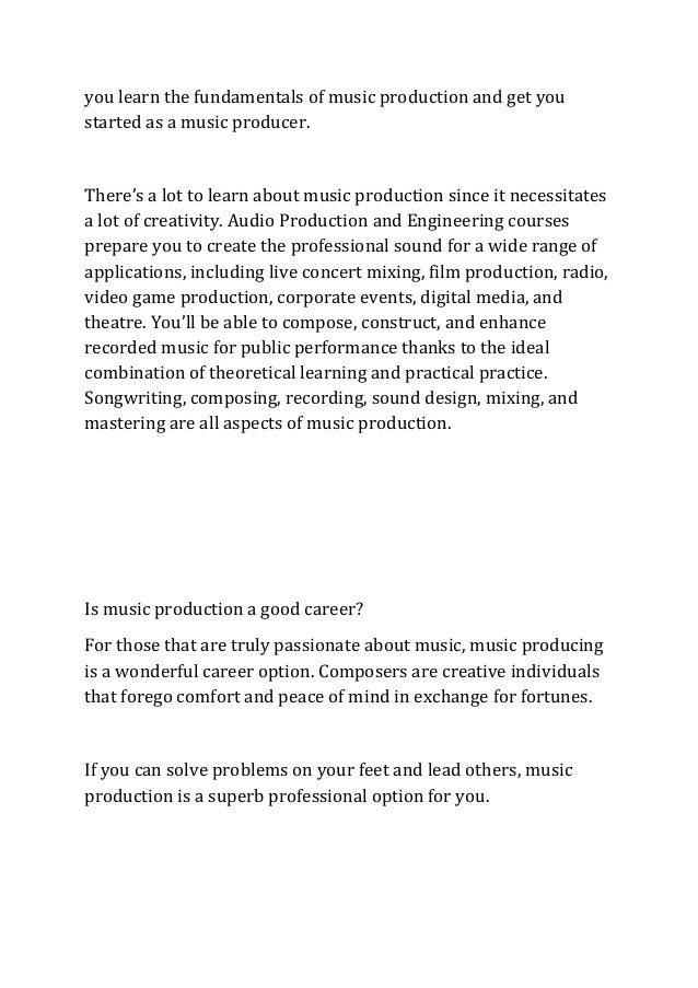 Music production courses in Mumbai | PDF