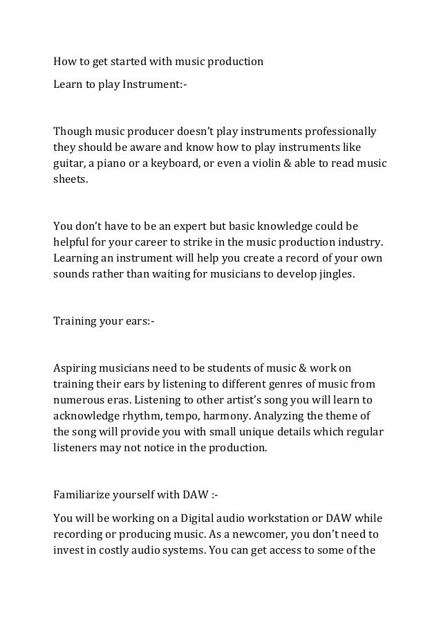 Music production courses in Mumbai | PDF