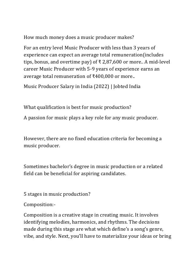 Music production courses in Mumbai | PDF