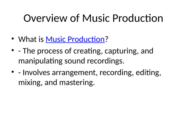 The Art and Science of Music Production: A Creative Journey | PPTX | Digital Audio | Computer ...