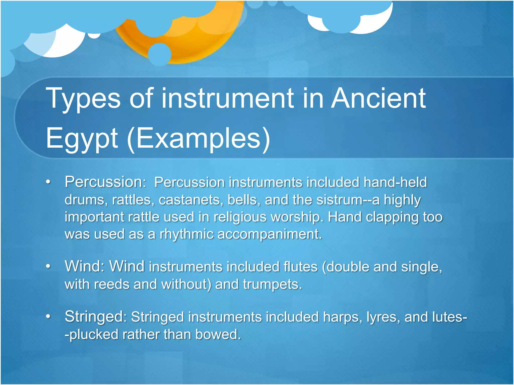 Ancient Egyptian Music | PPTX