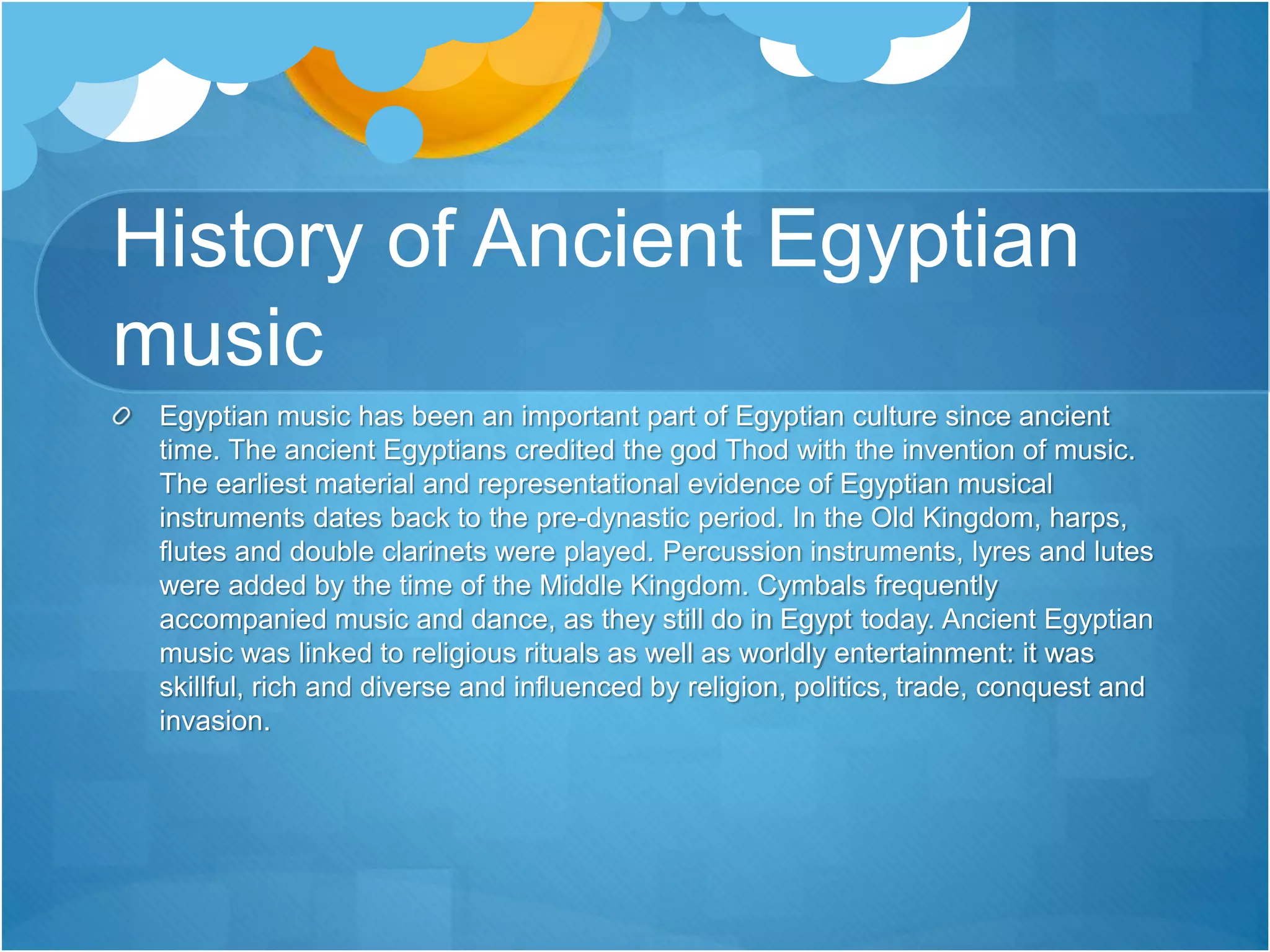 Music project ancient egyptian music | PPTX