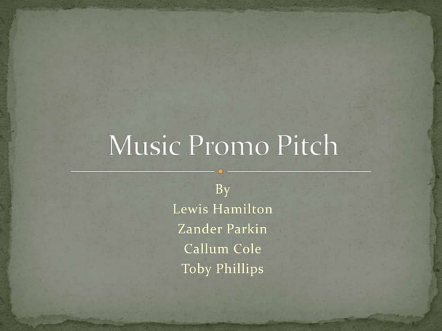 Music promo pitch | PPTX