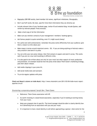 Music promotion | PDF