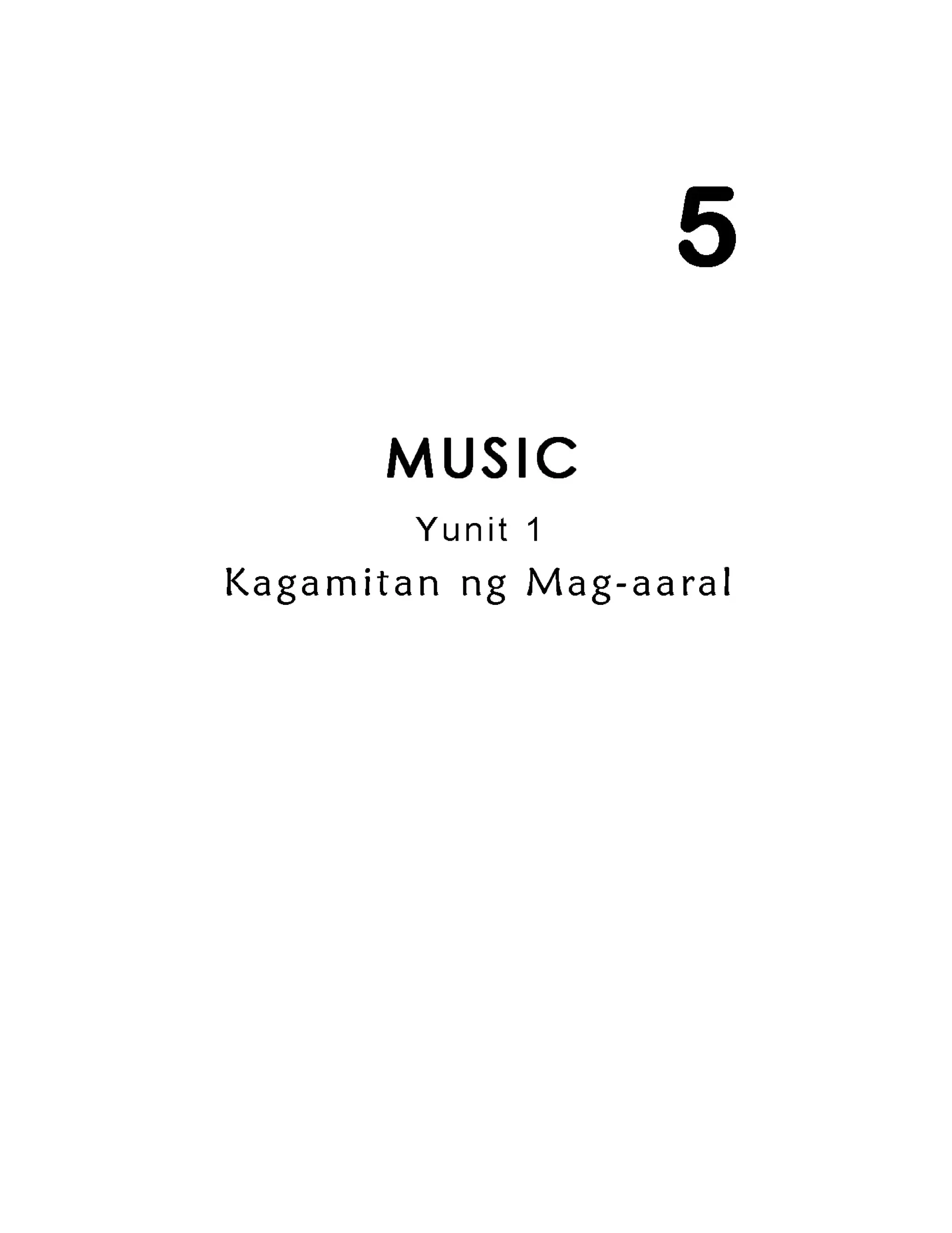 K TO 12 GRADE 5 LEARNER’S MATERIAL IN MUSIC (Q1-Q4) | PDF