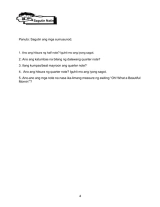 K TO 12 GRADE 5 LEARNER’S MATERIAL IN MUSIC (Q1-Q4) | PDF