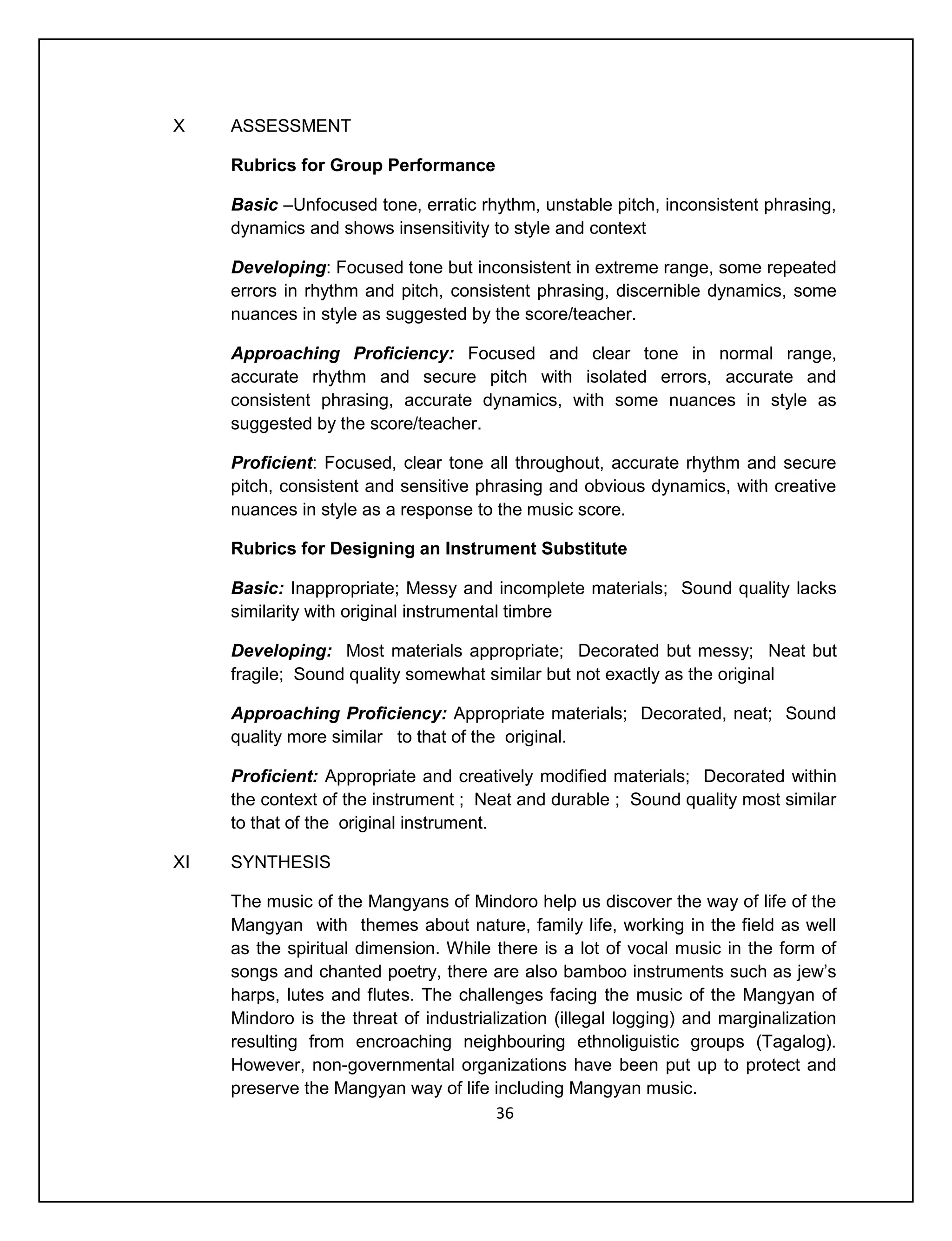 K TO 12 GRADE 7 LEARNING MODULE IN MUSIC (Q1-Q2) | PDF