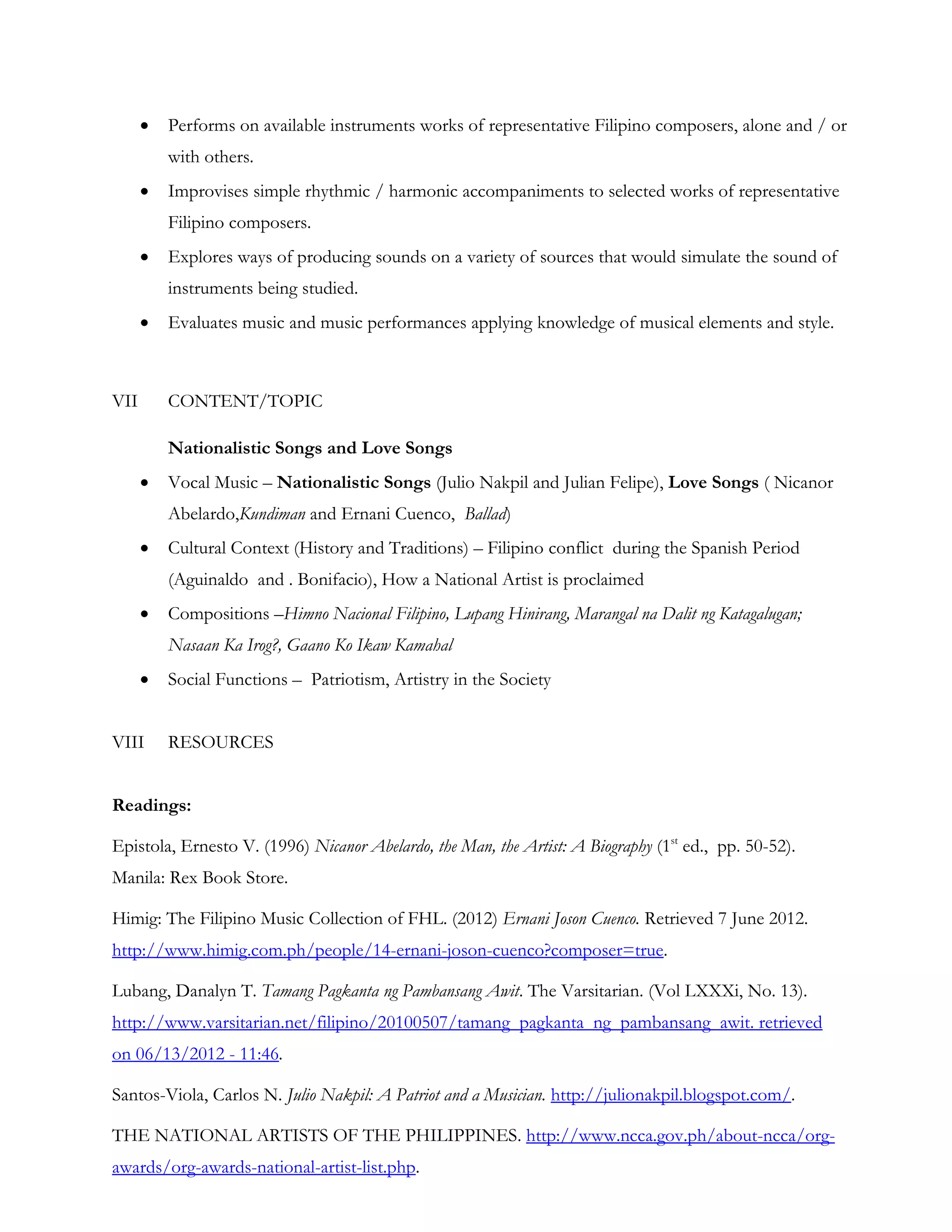 K TO 12 GRADE 7 LEARNING MODULE IN MUSIC (Q3-Q4) | PDF