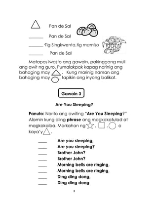K TO 12 GRADE 1 LEARNING MATERIAL IN MUSIC (Q3-Q4) | PDF