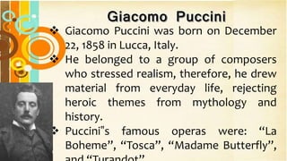 Vocal Music of the Romantic Period (Romantic Opera) | PPTX