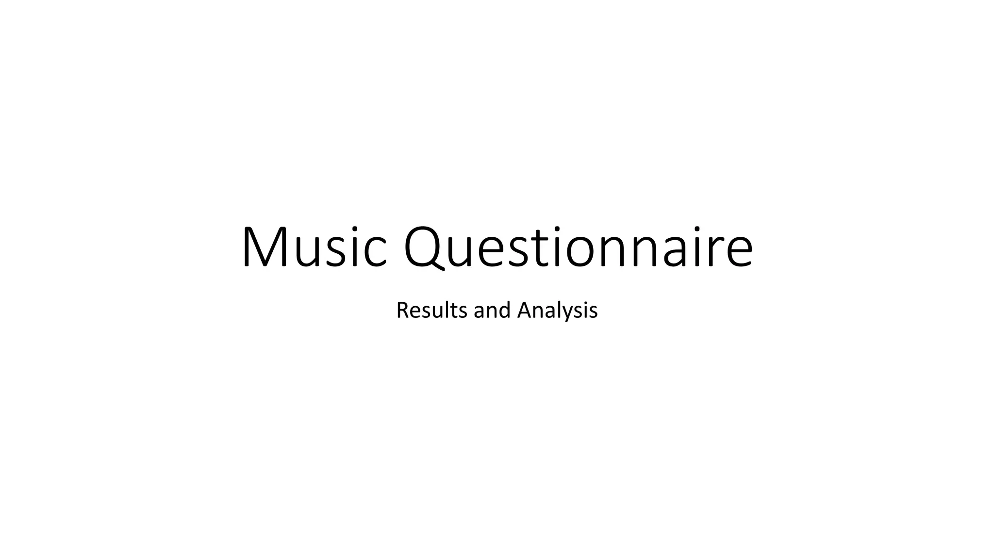 Music questionnaire pie charts | PPTX