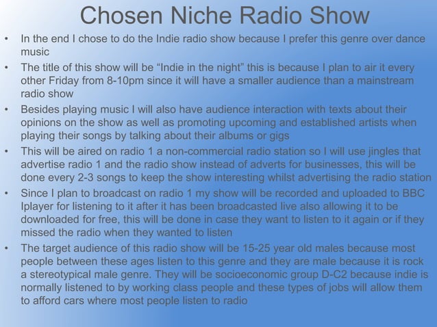 Music radio task 6 | PPT