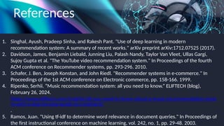 Music Recommender systems in python programming | PPTX