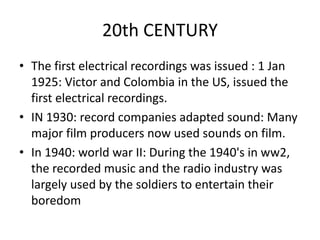 Music recordings | PPTX