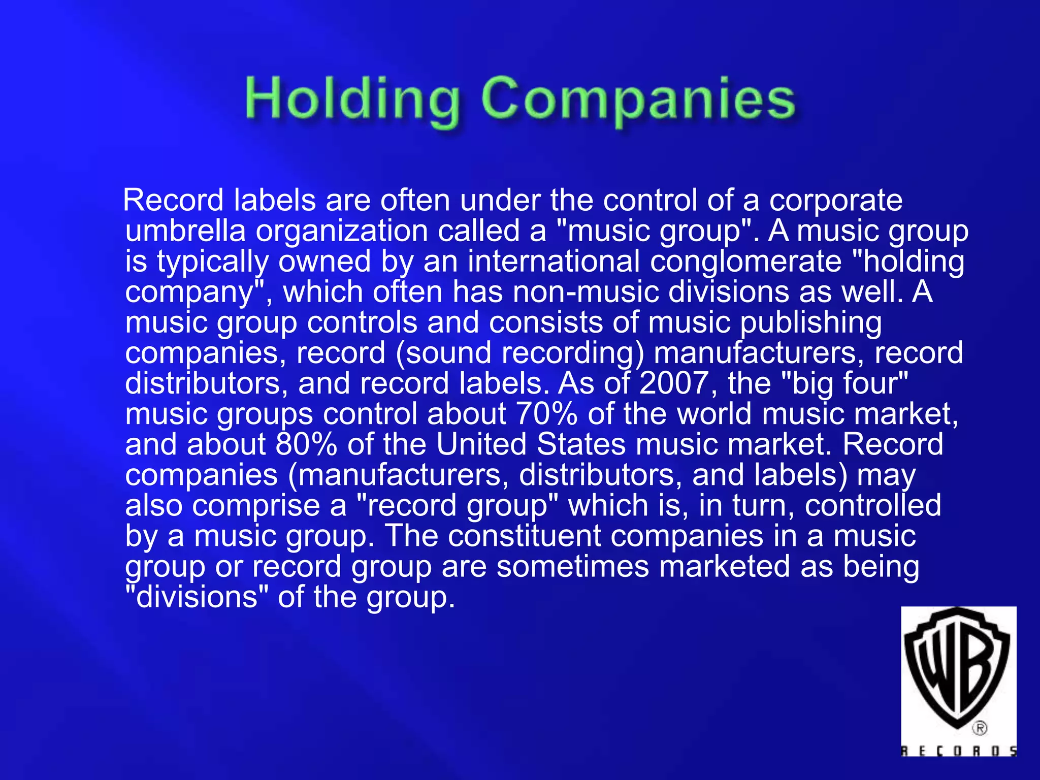 Music record labels | PPTX