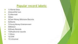 Music record labels 2 powerpoint | PPTX