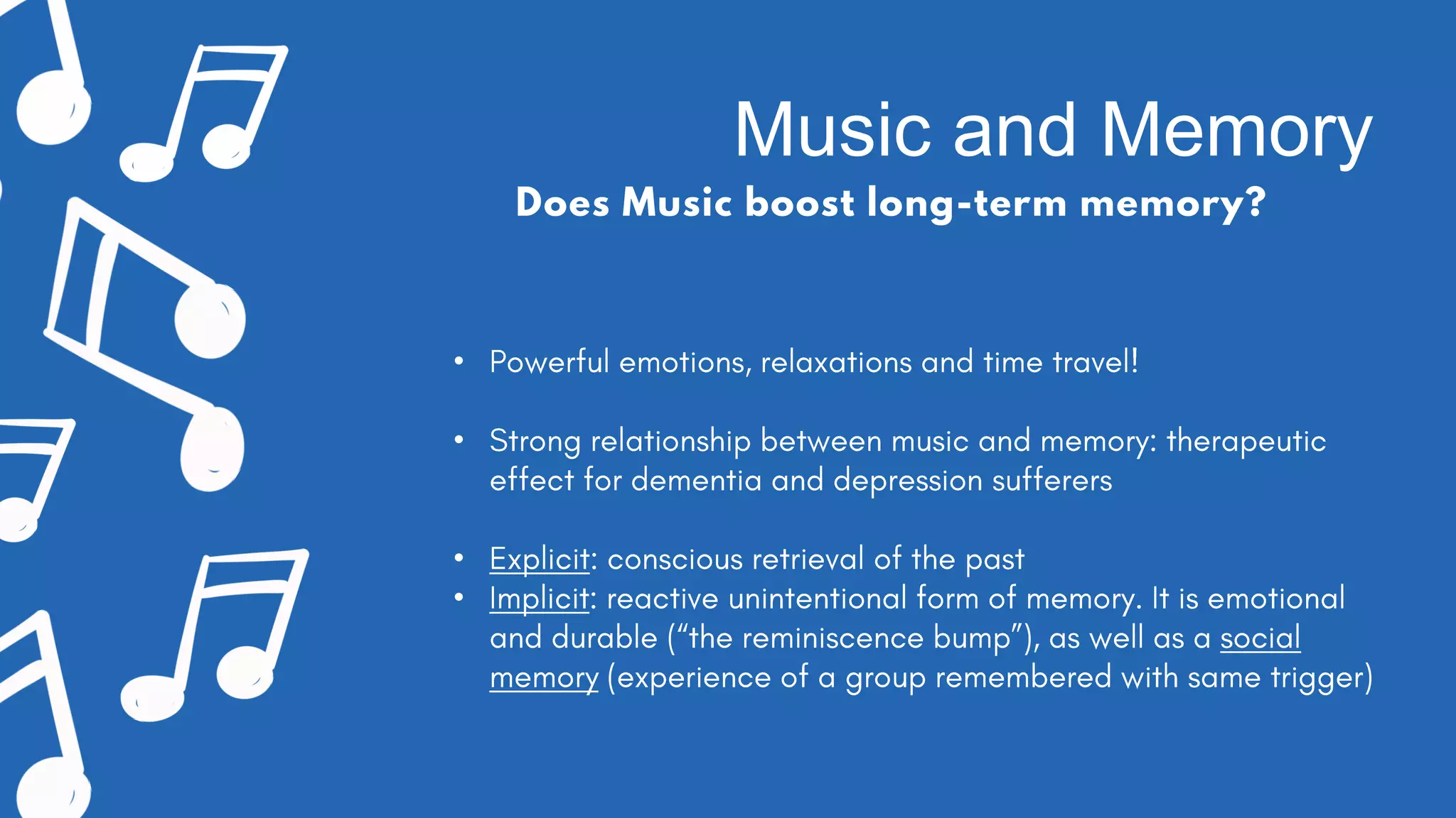 Music, rythm, grammar supporting recall | PPTX