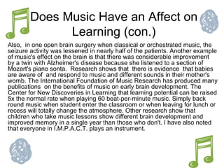Music and Learning | PPT