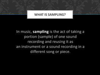 Art of Music Sampling | PPT