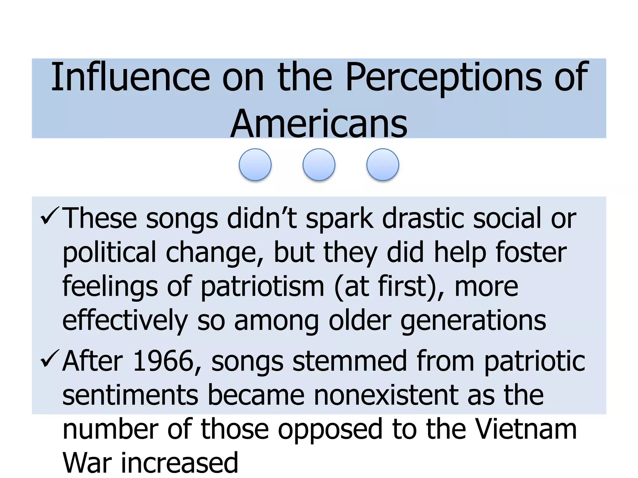 Music’s influence on perceptions during the vietnam war | PPTX | Oldies ...