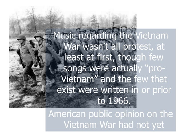 Music’s influence on perceptions during the vietnam war | PPTX | Oldies ...